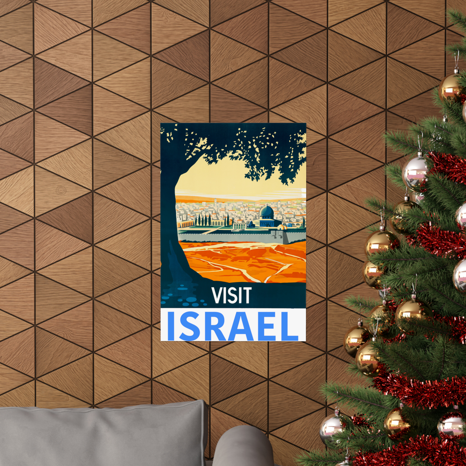 Visit Israel Poster based on the Original 1936 Design by Franz Krausz ...