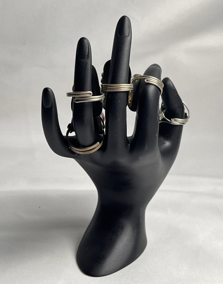 Handmade Alpaca Silver Ring, Carelian Agate Stone, Adjustable, Size 7 ...