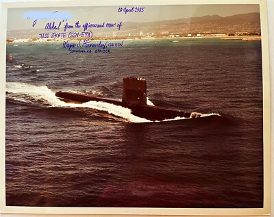 USS Skate SSN-578 US Navy submarine 8x10 photo signed by commanding ...