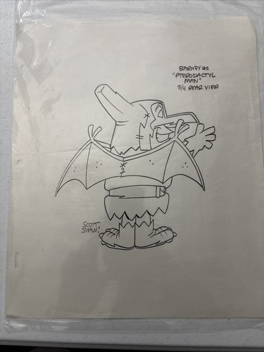 Flintstones hand drawing Signed By Scott Shaw | eBay