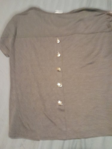 Parallel Skies Womens Brown Pullover Short Sleeve Button Back Design | eBay