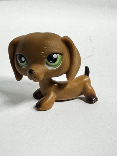 Littlest Pet Shop #139 Brown Dachshund Dog Green Eyes Authentic LPS ...