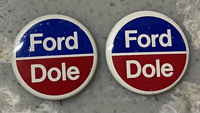 Lot Of 2: Elect President Gerald Ford Bob Dole Campaign Button Pins ...