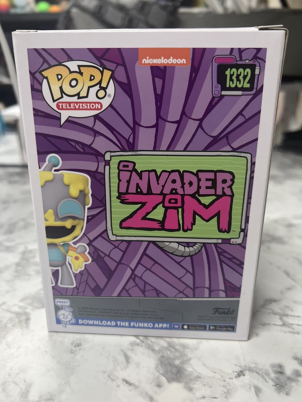 FUNKO POP NICKELODEON INVADER ZIM GIR EATING PIZZA 1332 HOT TOPIC ...