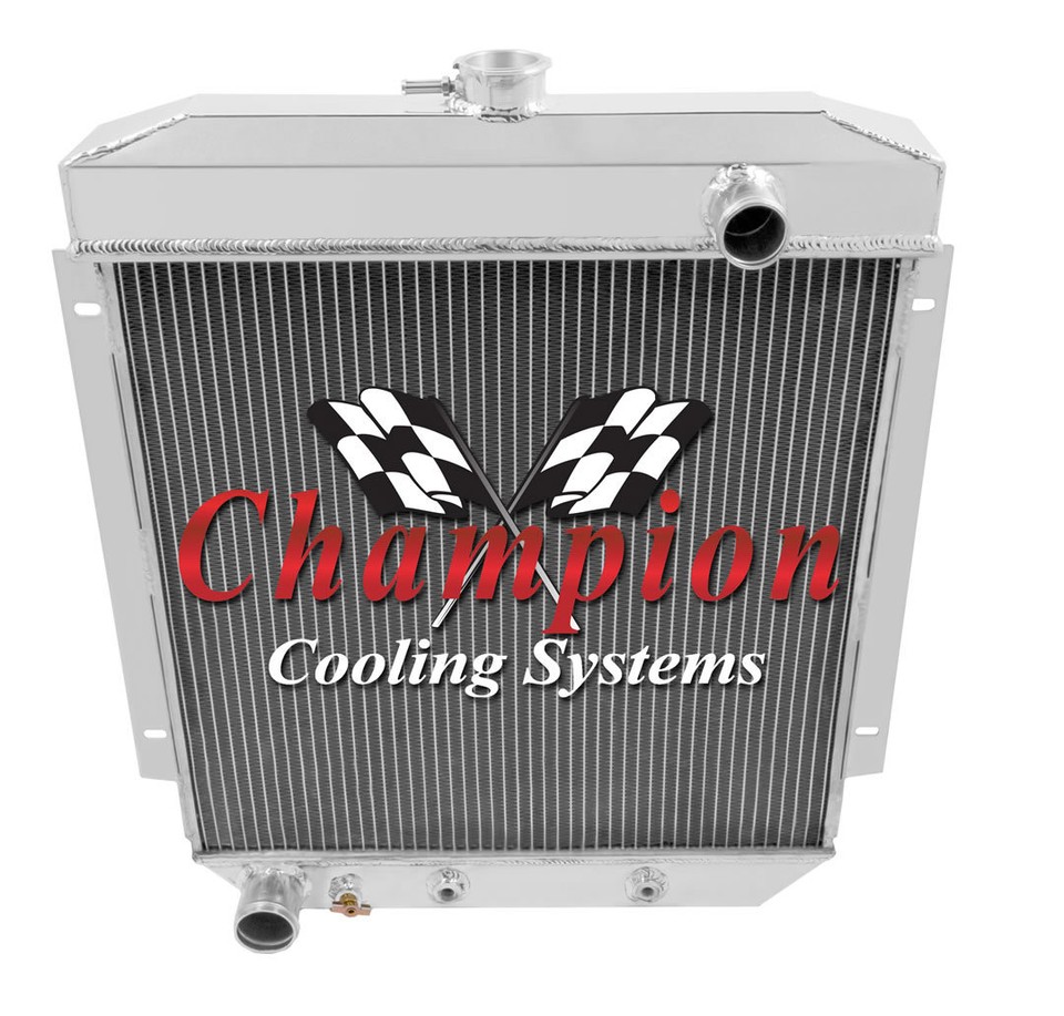 1954-1956 Ford Victoria Radiator, Polished Aluminum 3 Row Champion ...