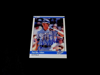 Pat Sheridan Autographed 1984 Fleer Baseball Card #357 KC Royals ...