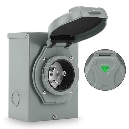 50 Amp Generator Power Inlet Box, ETL Listed NEMA SS2-50P Power Inlet ...