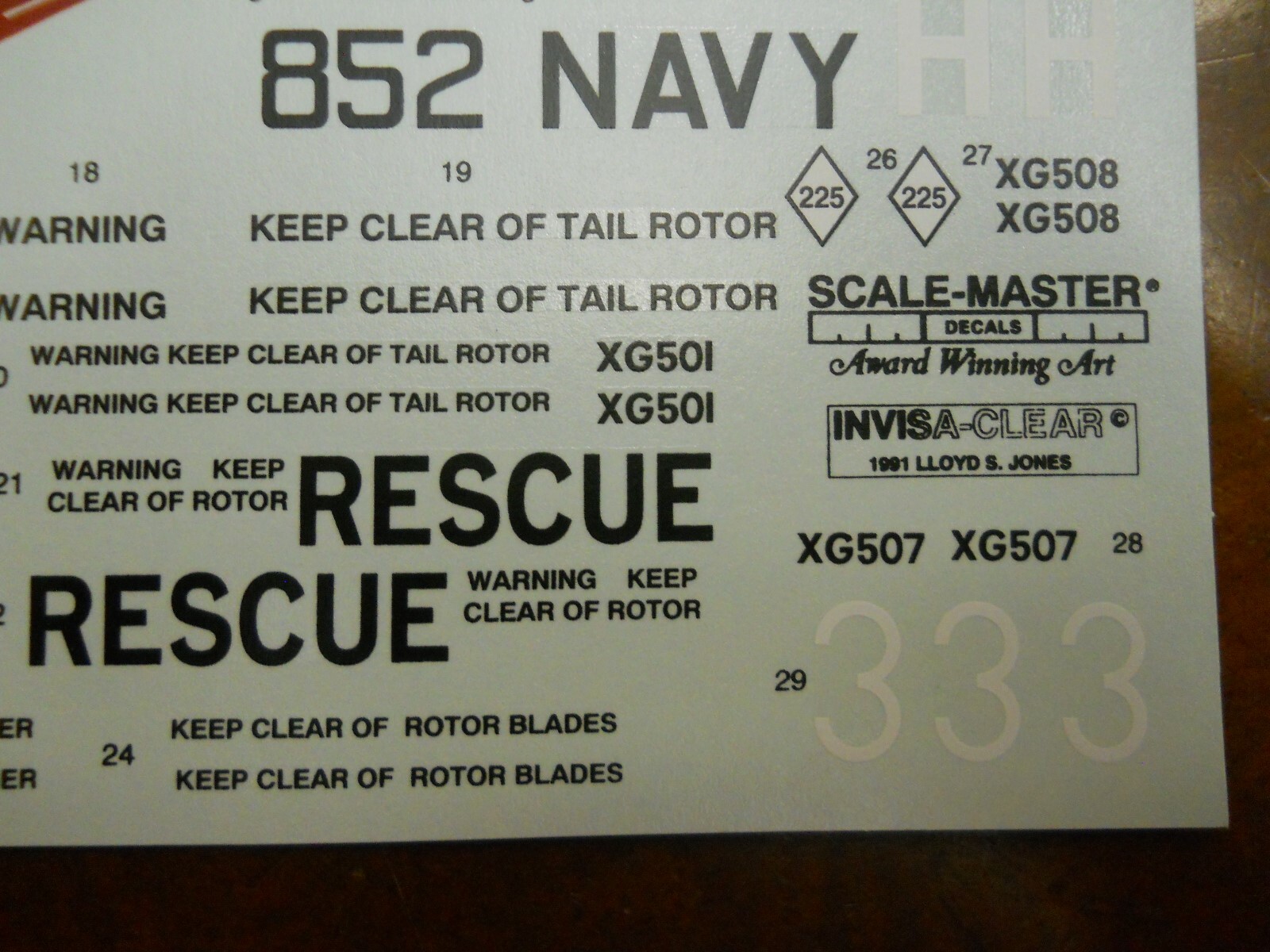 GLENCOE/SCALE-MASTER DECAL SHEETS FOR 1/72TH BRISTOL HR14 SYCAMORE (NEW ...