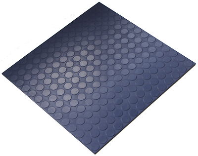 Cobalt Blue Indoor HQ Round Stud Rubber Flooring Tiles 50cm x 5mm thick ...