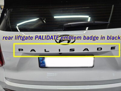 Black PALISADE emblem fit Hyundai Palisade 2020 2021 2022 2023 2024 ...