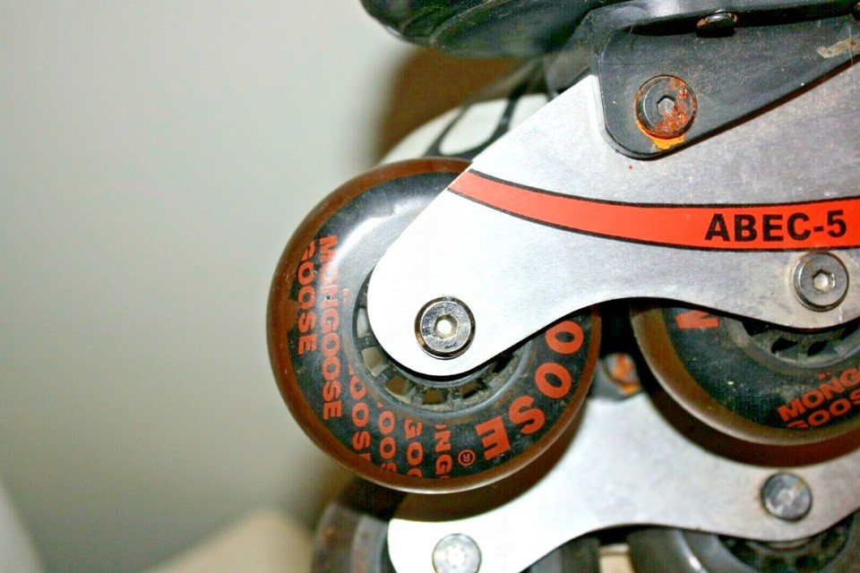 Mongoose ABEC 5 Inline Skates Roller Blades Men's Size 7 Black Gray Red ...