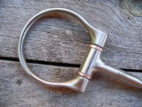 Bit - Brushed SS Dee with Curved Snaffle, Copper Inlay | eBay