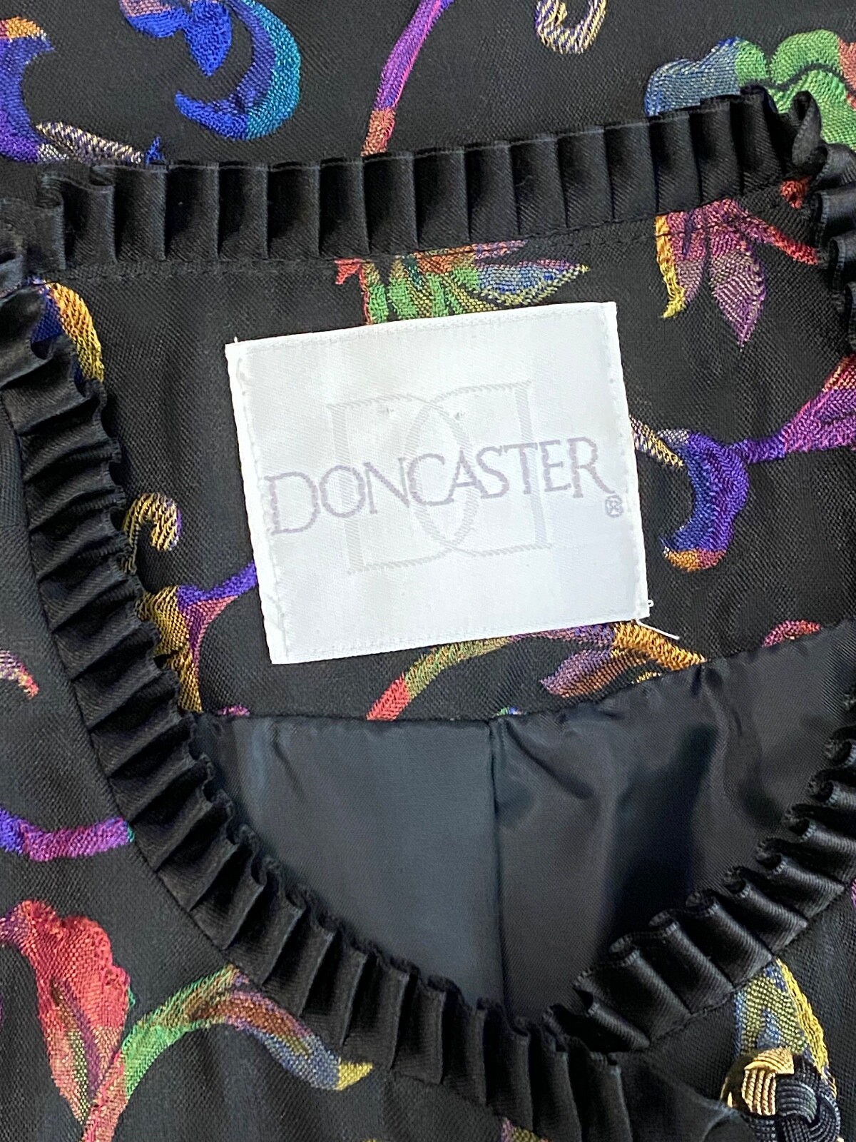 Vintage 1980's-1990's rainbow-check-floral print waspy preppy jacket ...