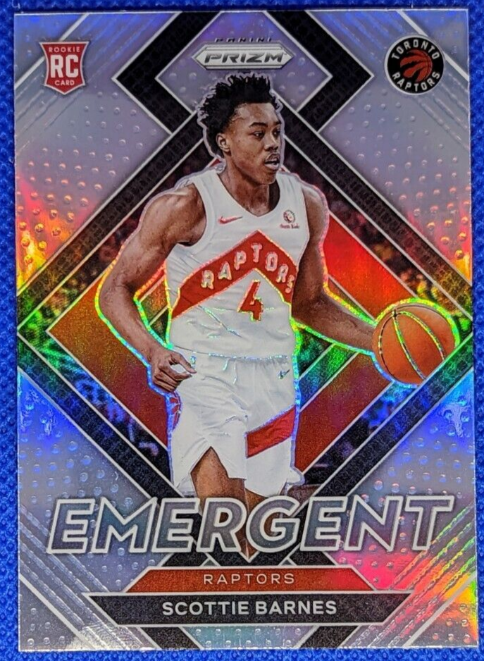 2021-22 Panini Prizm SCOTTIE BARNES RC #13 Emergent Silver Toronto ...