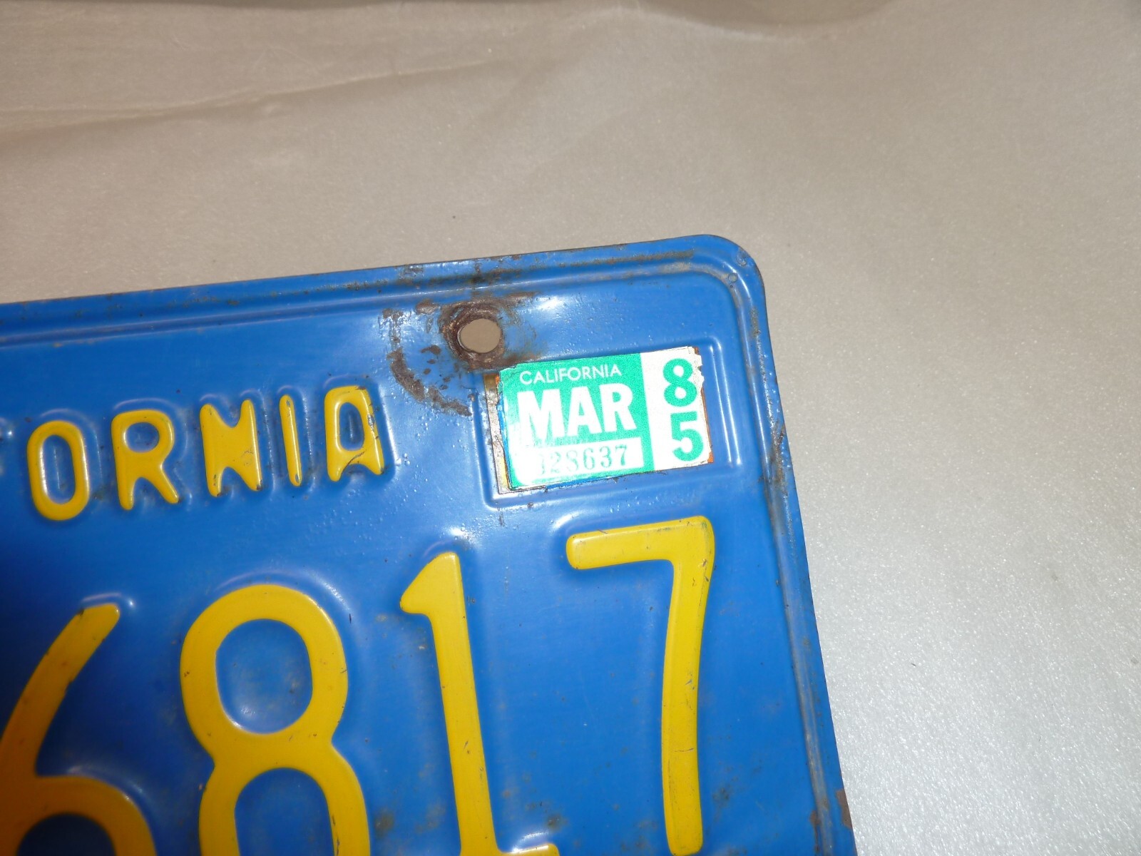 Vintage 1970’s,80s California Blue License Plate # xd 6817 Single | eBay