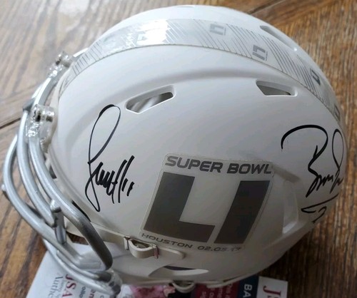 NICE Dual AUTOGRAPHED Larry Fitzgerald & Boomer SB LII Speed Mini ...