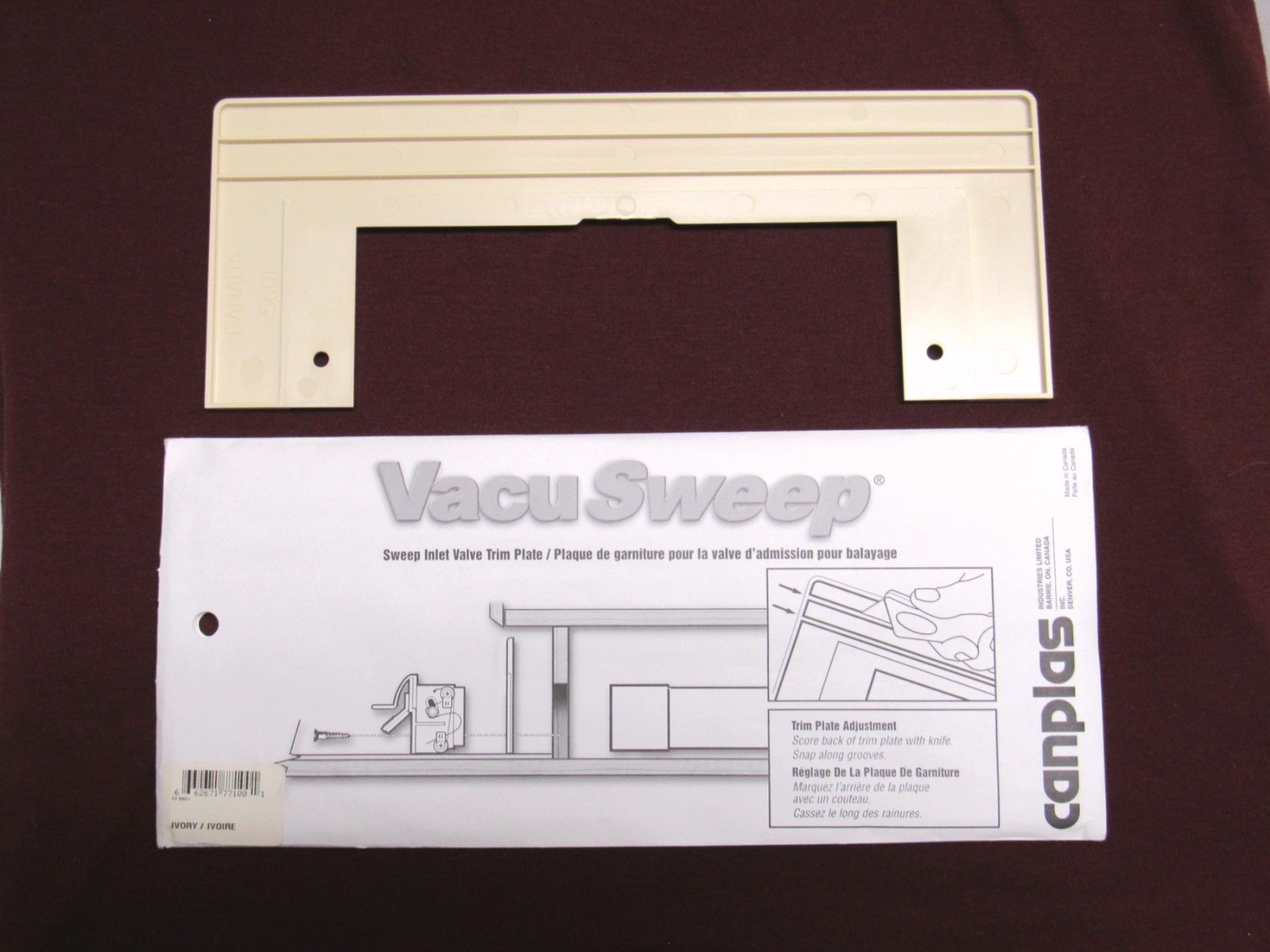 VacuSweep Trim plate for Central Vacuum Ivory | eBay