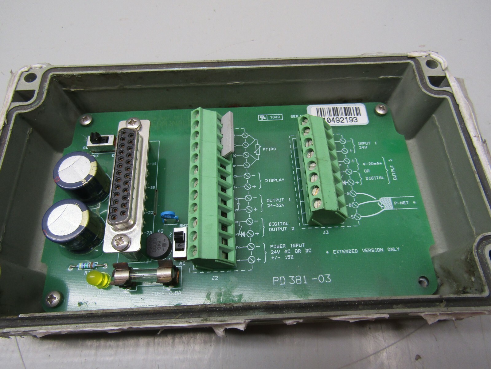 Proces Data PD340 Flow Transmitter Terminal Box CE W/ PD381-03 Terminal Board | eBay