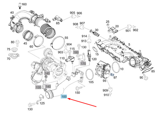 MERCEDES-BENZ A W176 INTAKE MANIFOLD INTERMEDIATE FLANGE A2700900744 NO ...