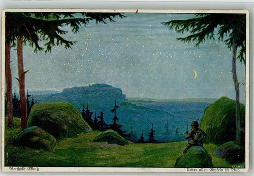 39749488 - sign. Claus Berthold Ueber allen Gipfeln ist Ruh Wohlgemuth ...