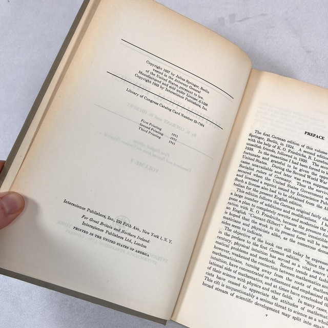 Methods of Mathematical Physics by David Hilbert and Richard Courant ...