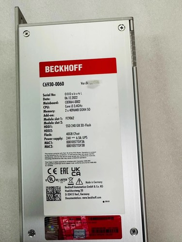 1PC New Beckhoff C6930-0060 Industrial PC C69300060 Brand new Free ...