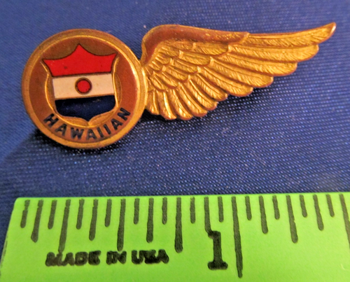 Mega Rare Hawaiian Airlines stewardess half wing, 1940's? era, early ...