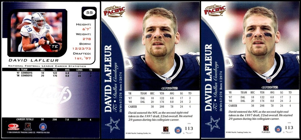 1999 David LaFleur (3) Card Lot - LAST CHANCE – DON’T MISS OUT! | eBay