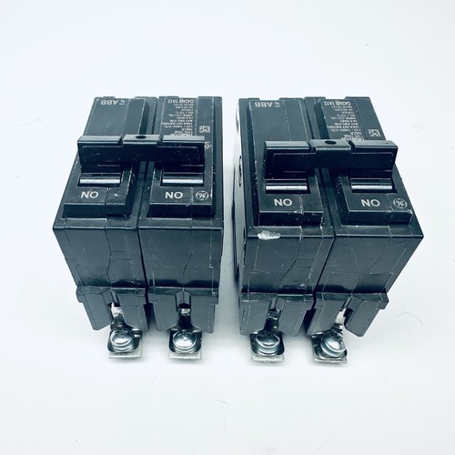 Lot Of 2 GE THQB2130, Bolt On Circuit Breaker, 2 Pole, 30 Amp, 120/240 ...