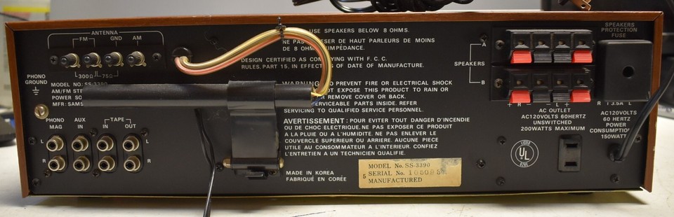 Vintage Samsung AM/FM Stereo Receiver Model SS-3390 | eBay