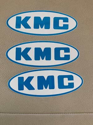 KMC Chains BMX / MTB / ROAD 3 Decal 5””X2”” Sticker Blue/White New | eBay