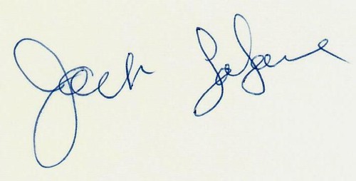 "Exercise Guru" Jack LaLanne Signed 3X5 Card COA | eBay