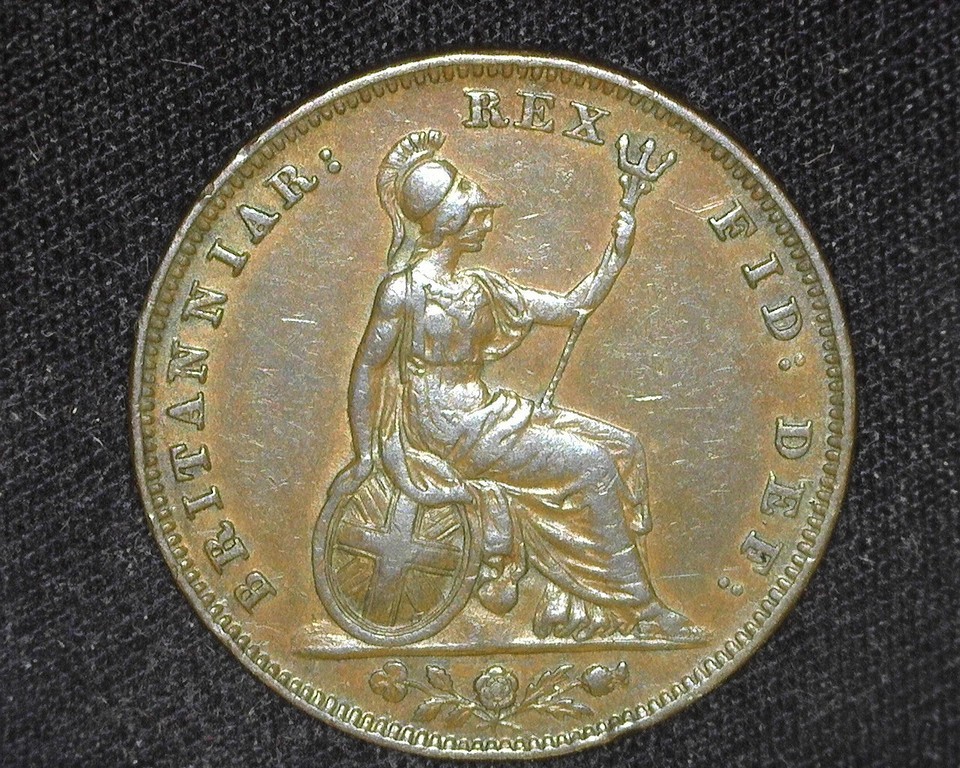 GREAT BRITAIN 1834 FARTHING KM705 ABOUT UNCIRCULATED ~E30 | eBay