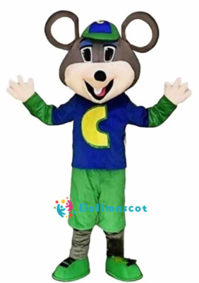 Adult Chuck E.Cheese Mascot Costume Suits Cartoon Character Halloween ...