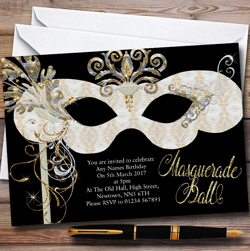 Unique Masquerade Party Invitations Masquerade Ball Invitation Stock
