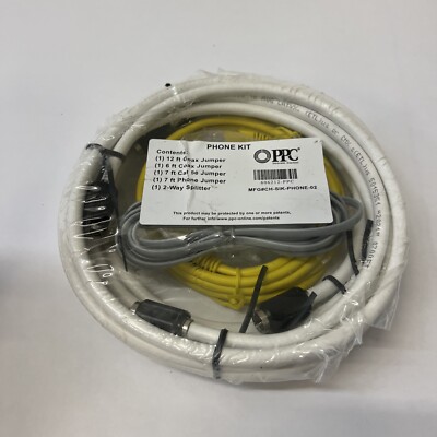 PPC Phone Kit Coax/CAT 5E/Phone Jumper 2-Way Splitter 606212-PPC | eBay
