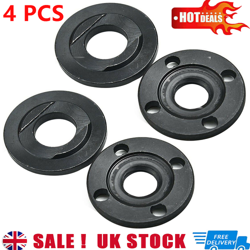 4pcs Thread Angle Grinder Flange Nut Set Inner & Outer Metal Lock Nuts ...