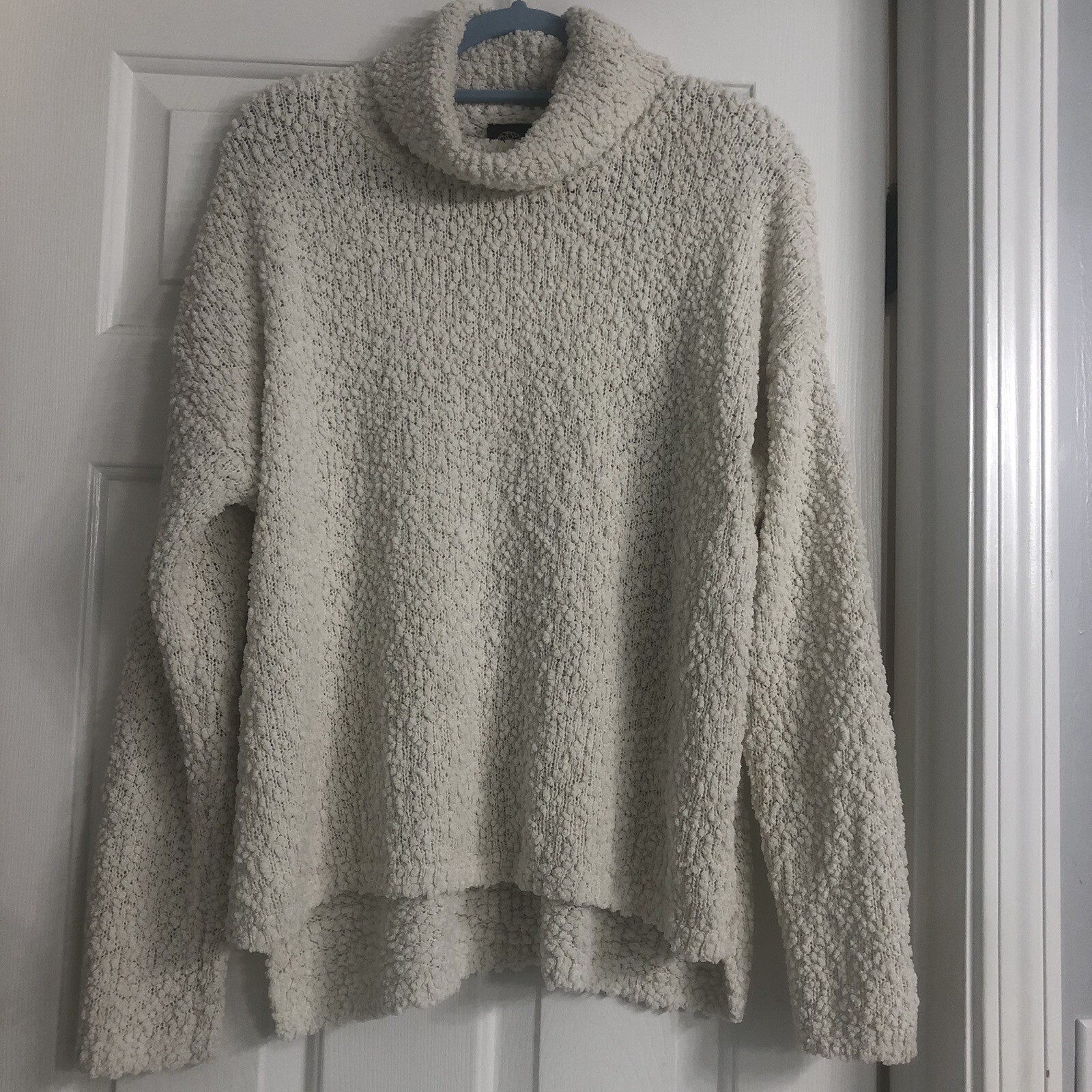 Bobeau Sweater Women’s Sz L Popcorn Top Super Soft Ivory Crawl Neck ...