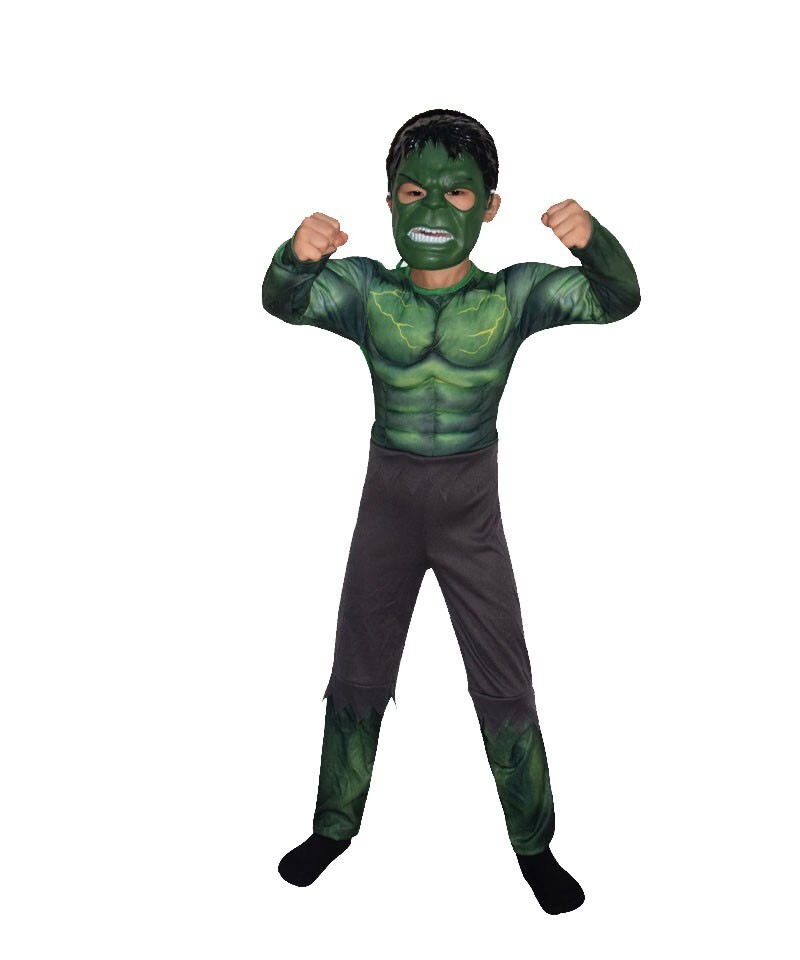 Boys Hulk Muscle Cosplay The Avengers Costume Fancy Dress Halloween ...