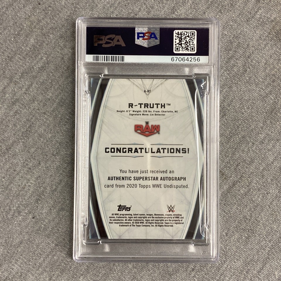 2020 Topps WWE Undisputed R-Truth "What's Up!" Autograph-Green PSA 9 | eBay