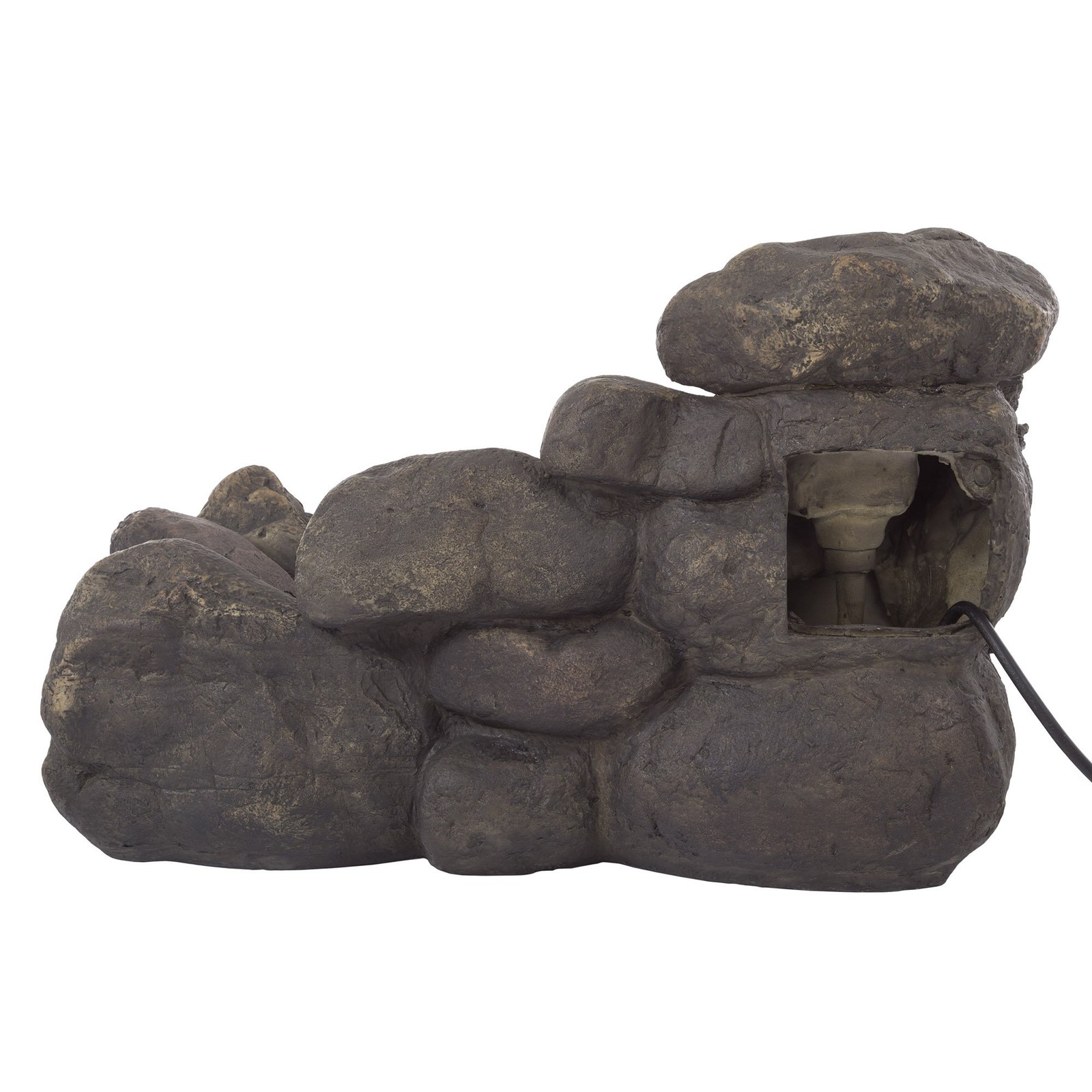 Outdoor Fountain with Polyresin Stone Waterfall – Water Feature with ...