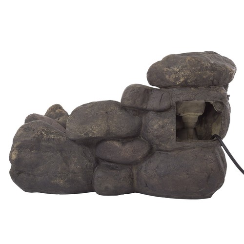 Outdoor Fountain with Polyresin Stone Waterfall – Water Feature with ...