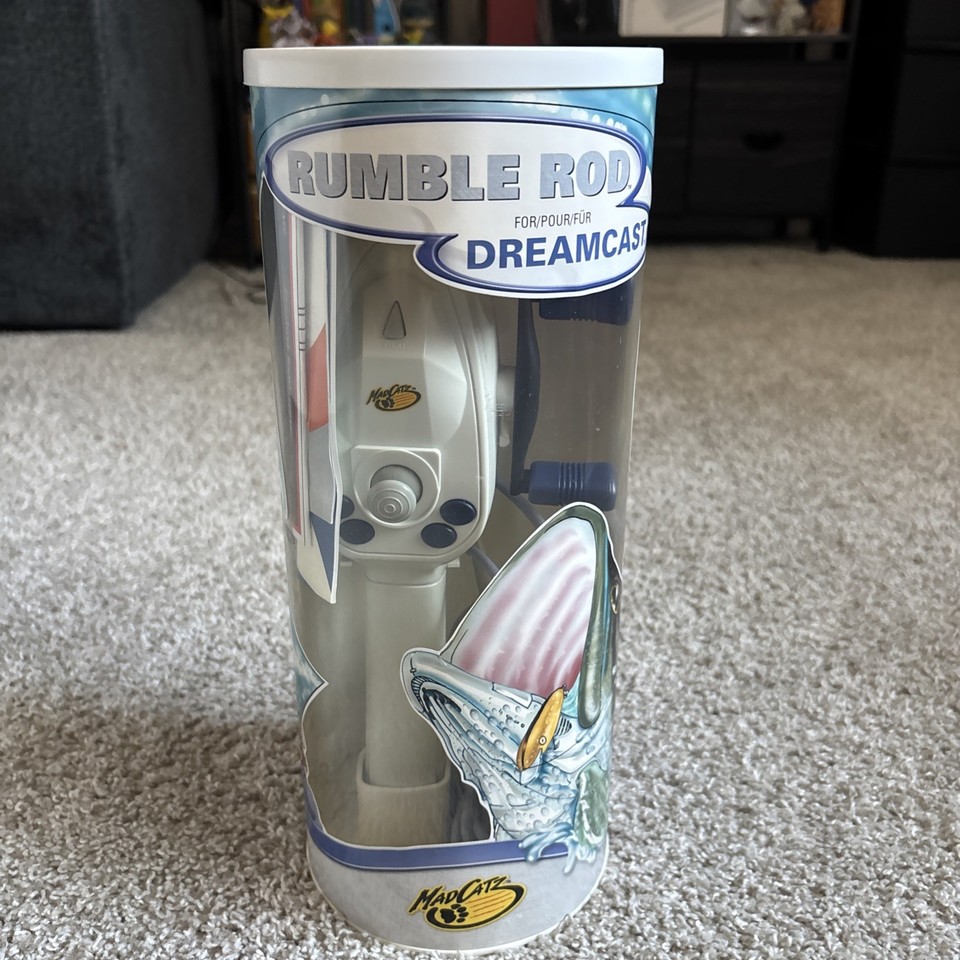 Mad Catz Rumble Rod fishing rod controller for SEGA Dreamcast CIB | eBay