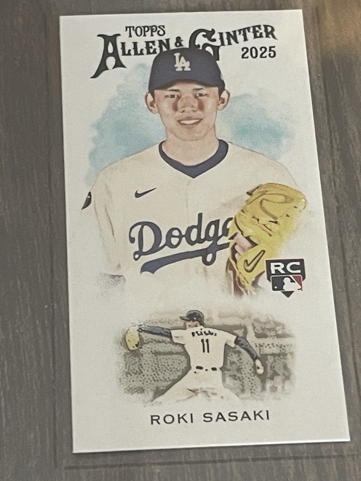 2025 Topps Allen & Ginter ROKI SASAKI Rookie Memorabilia Patch AGR-RSS ...