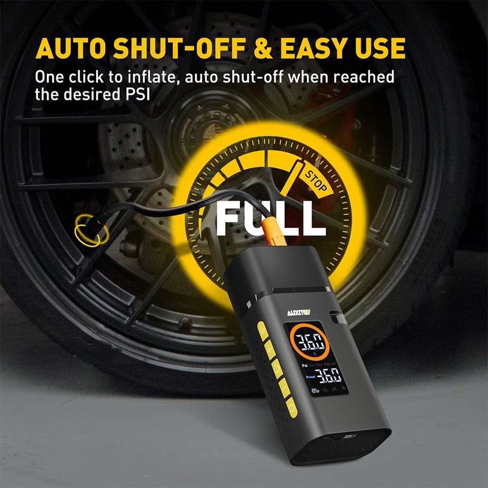 AUXITO Tire Inflator Portable Air Compressor - Cordless Air Pump for ...