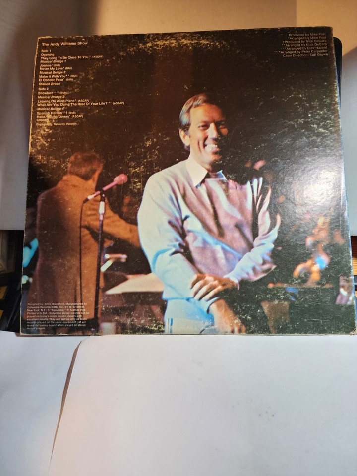 Andy Williams The Andy Williams Show- 1970 Columbia KC 30105) no book ...