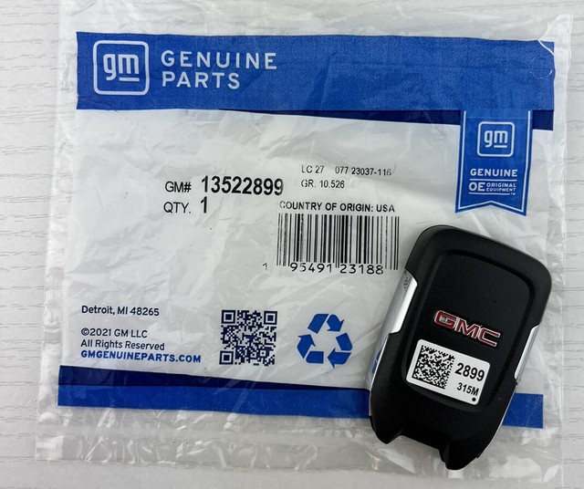 OEM 2022 GMC TERRAIN 5 BUTTON REMOTE START SMART KEY FOB 13522899 ...