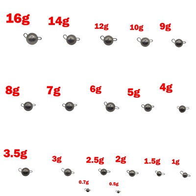 Jig Head Ball Tungsten Cheburashka Weights Cheb Sinker Fishing from 0 ...