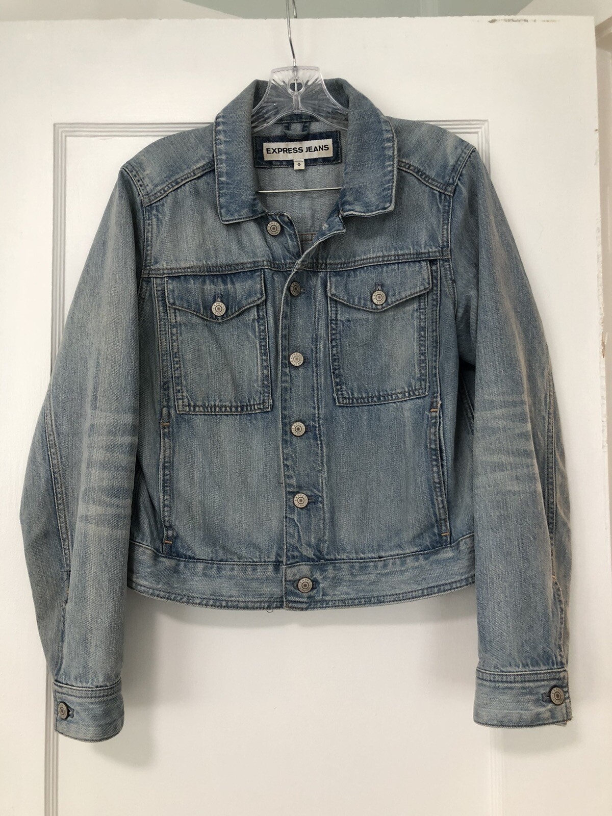 Women's Express Light Denim Jacket With Button Closur… - Gem