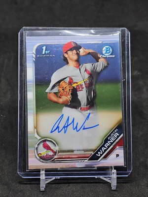 2019 Austin Warner 1st Bowman Chrome Prospects Autos #CPA-AW Cardinals ...